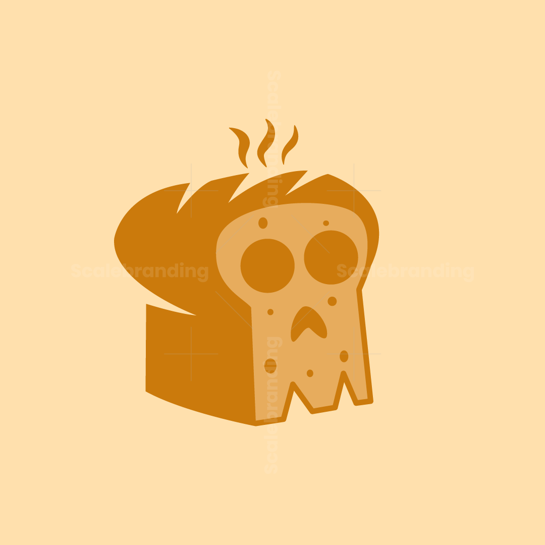 Bakery Bread Skull Modern logo | Scalebranding