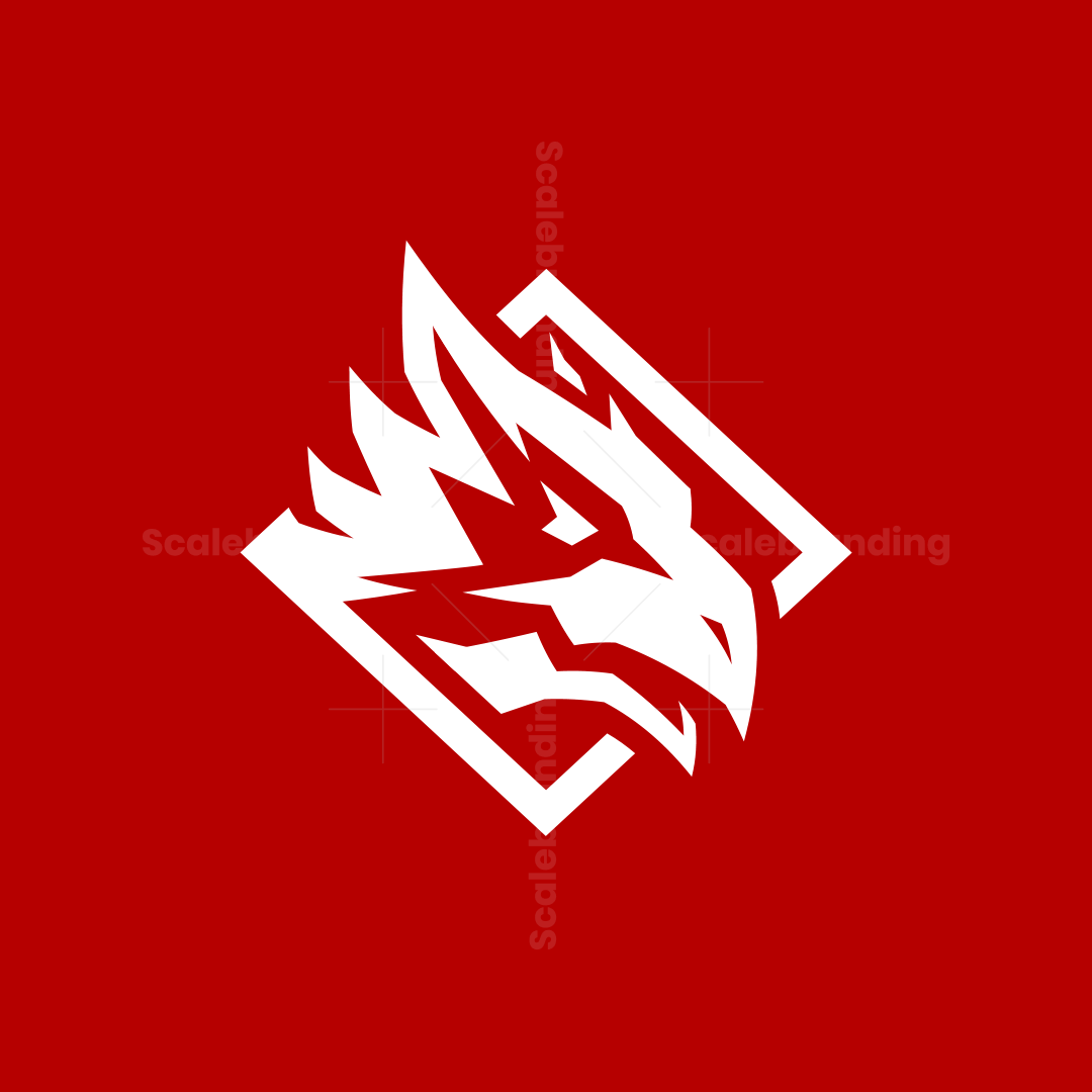 Red Phoenix Head Diamond Logo | Scalebranding