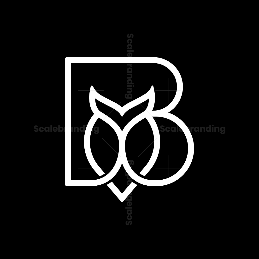Modern Letter B With Owl Logo | Scalebranding