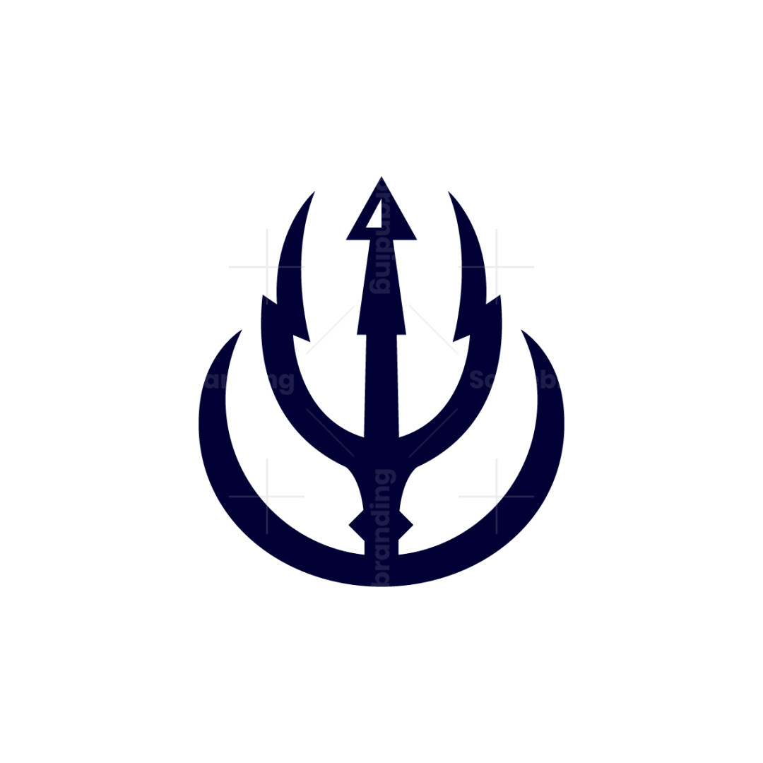 Zeus Energy Trident Logo Lightning Trident Logo | Scalebranding