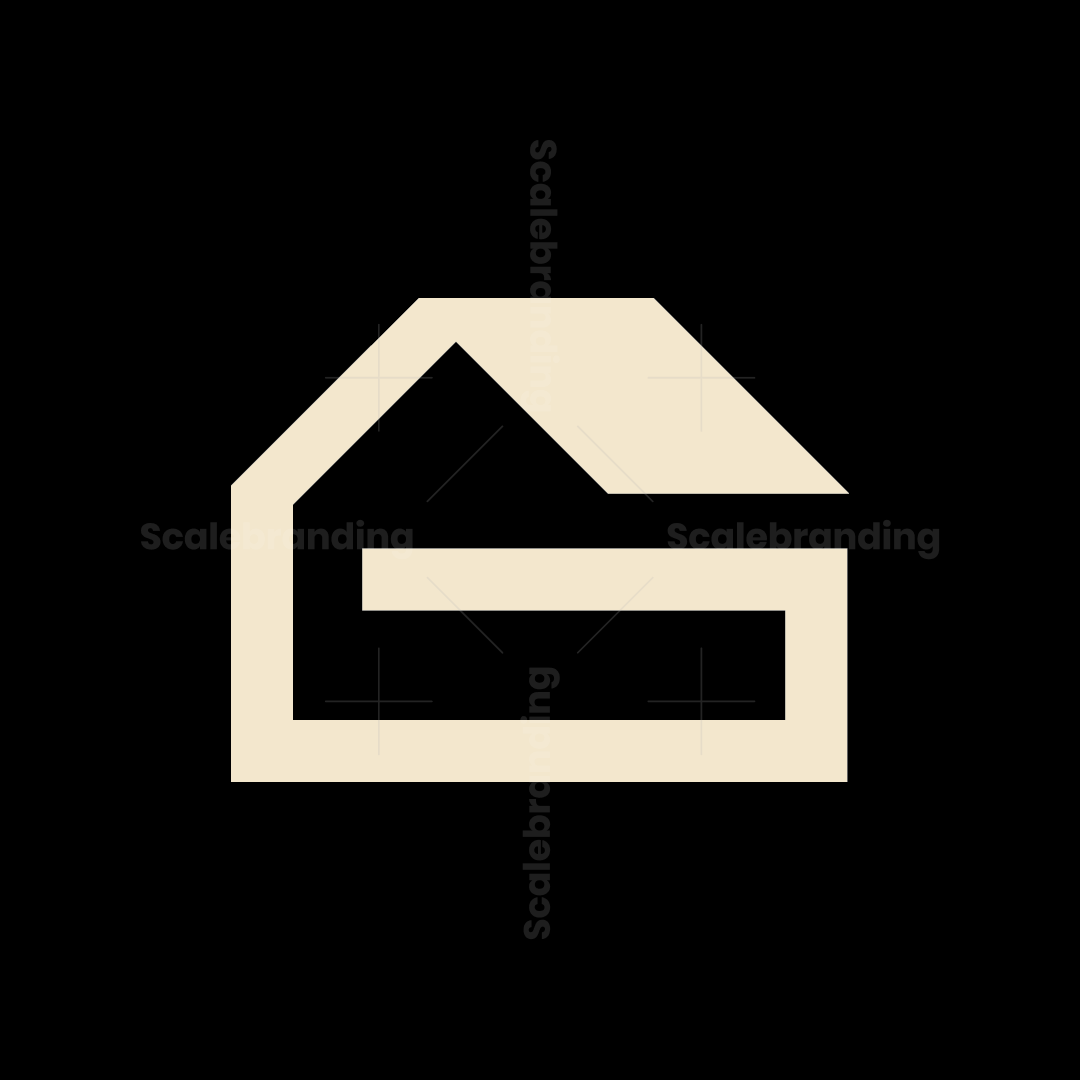 Simple G Letter House Logo | Scalebranding