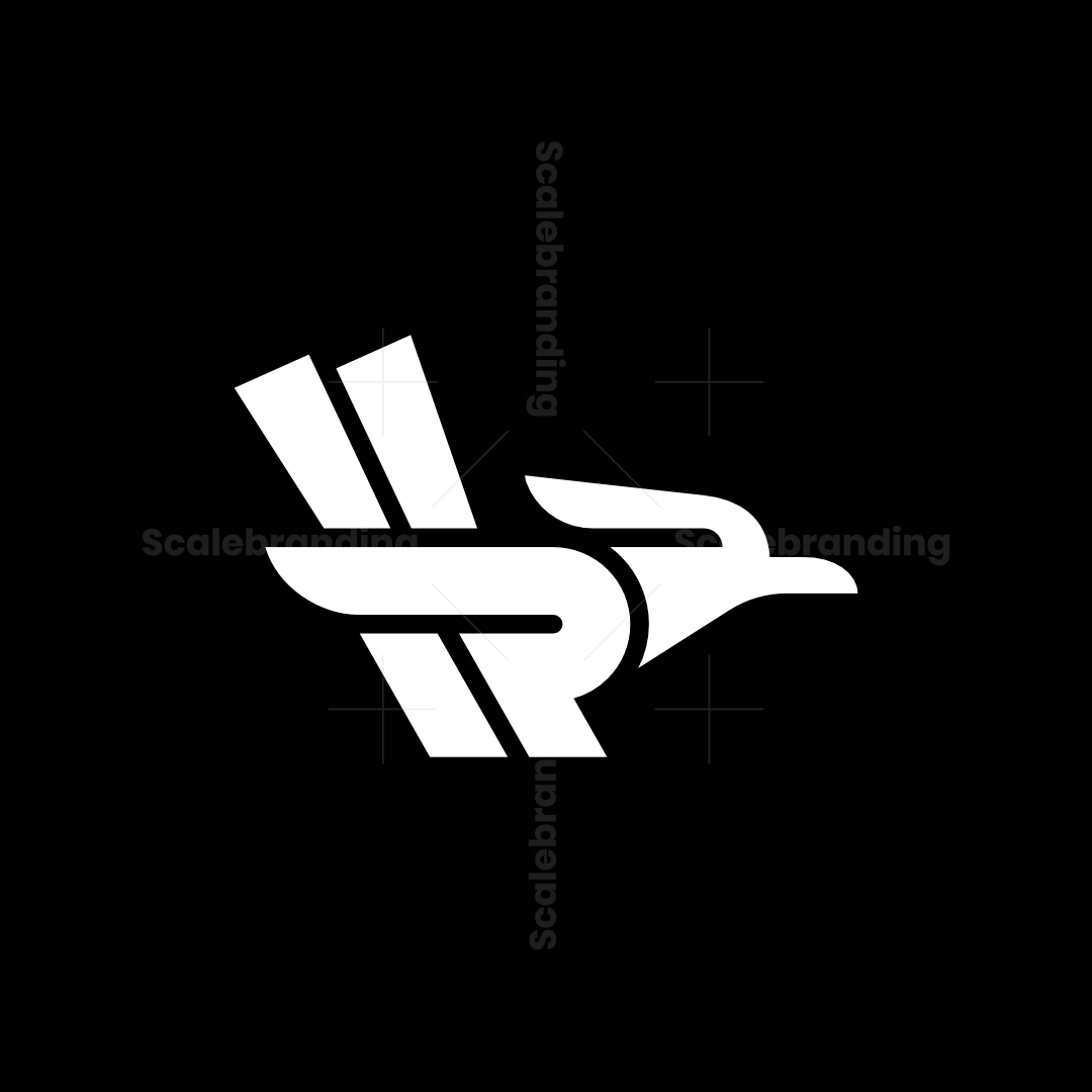 Simplified Roadrunner R modern logo | Scalebranding
