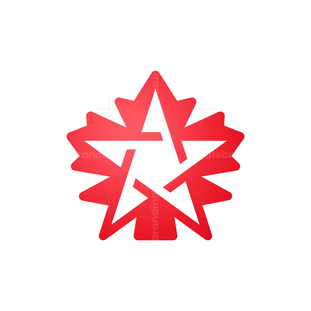 Elegant Maple Leaf Star Logo | Scalebranding