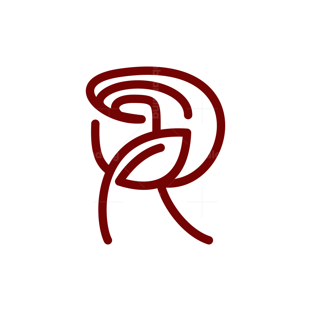 Abstract Letter R Rose Logo | Scalebranding