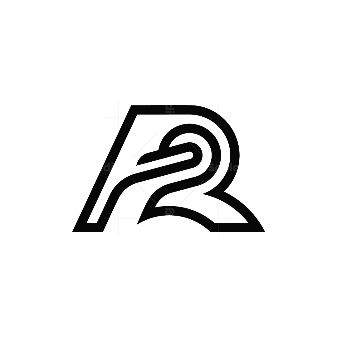 Swan Letter R Line Logo | Scalebranding