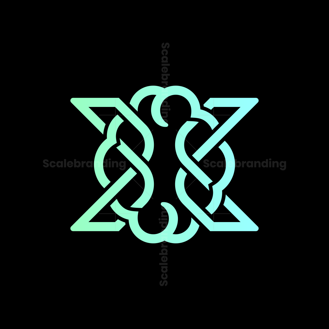 Modern Brain X Letter Logo | Scalebranding