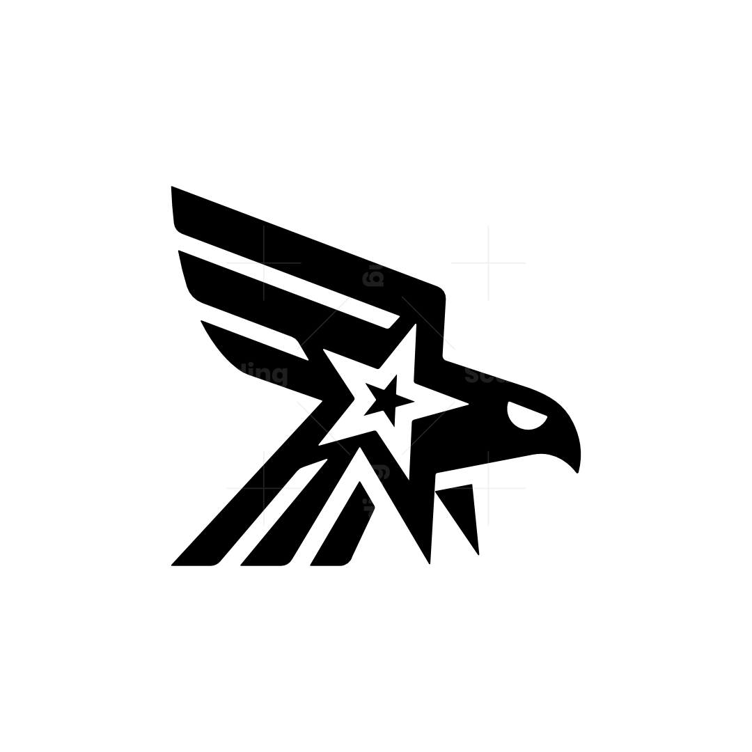 Geometric Eagle star logo | Scalebranding