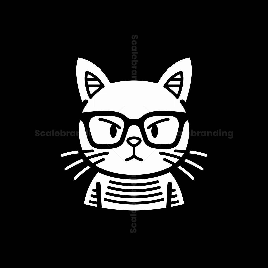 Grumpy Hipster Cat Logo Design | Scalebranding