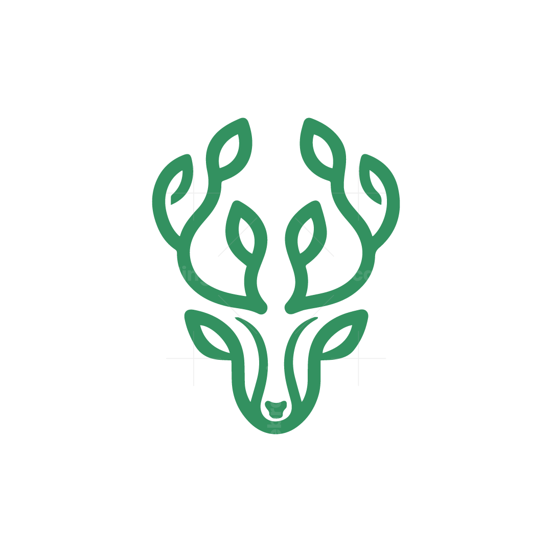 Nature Inspired Green Deer Logo | Scalebranding