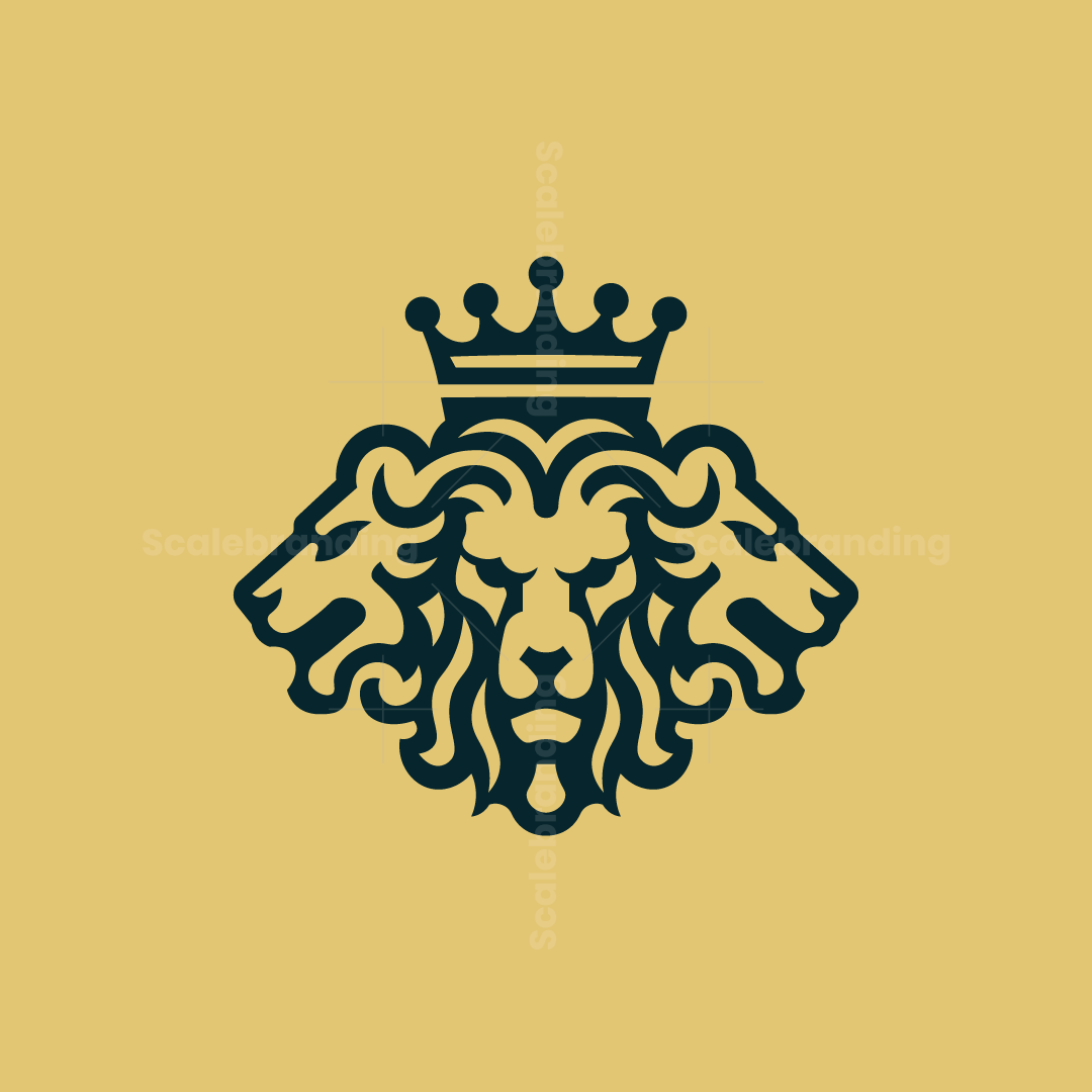 Lion Head With Crown Logos