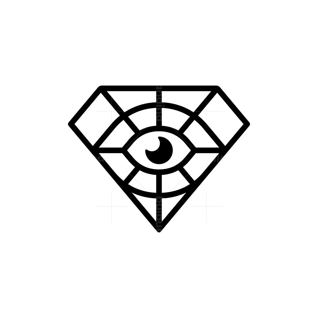 Modern Technology Diamond Eye Logo | Scalebranding