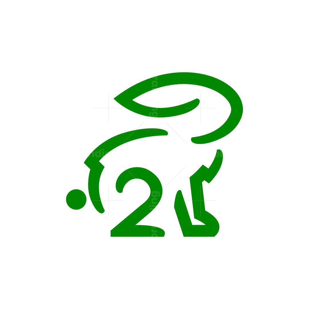 Number Two Green Rabbit Logo | Scalebranding