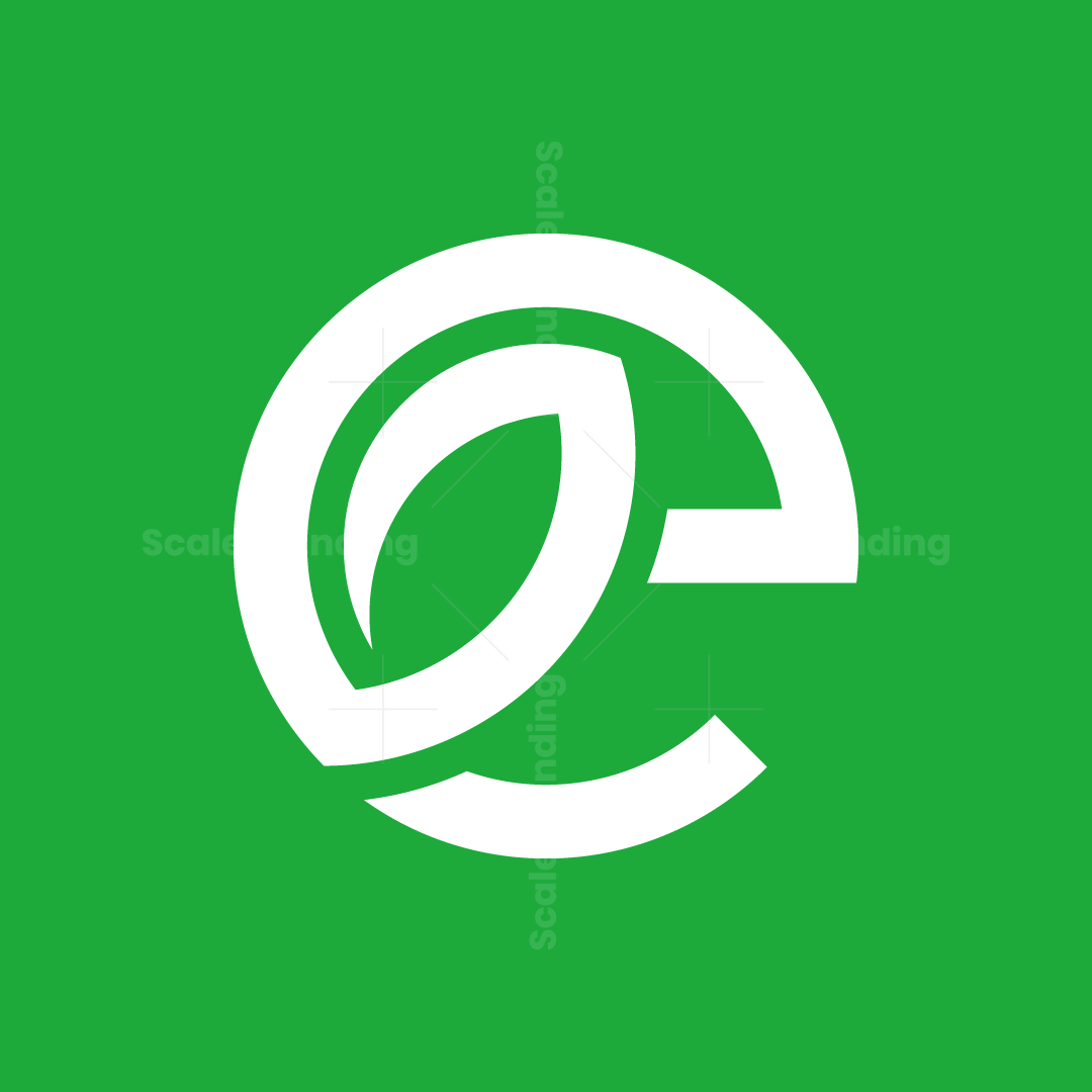 Letter G or E Leaf Logo | Scalebranding