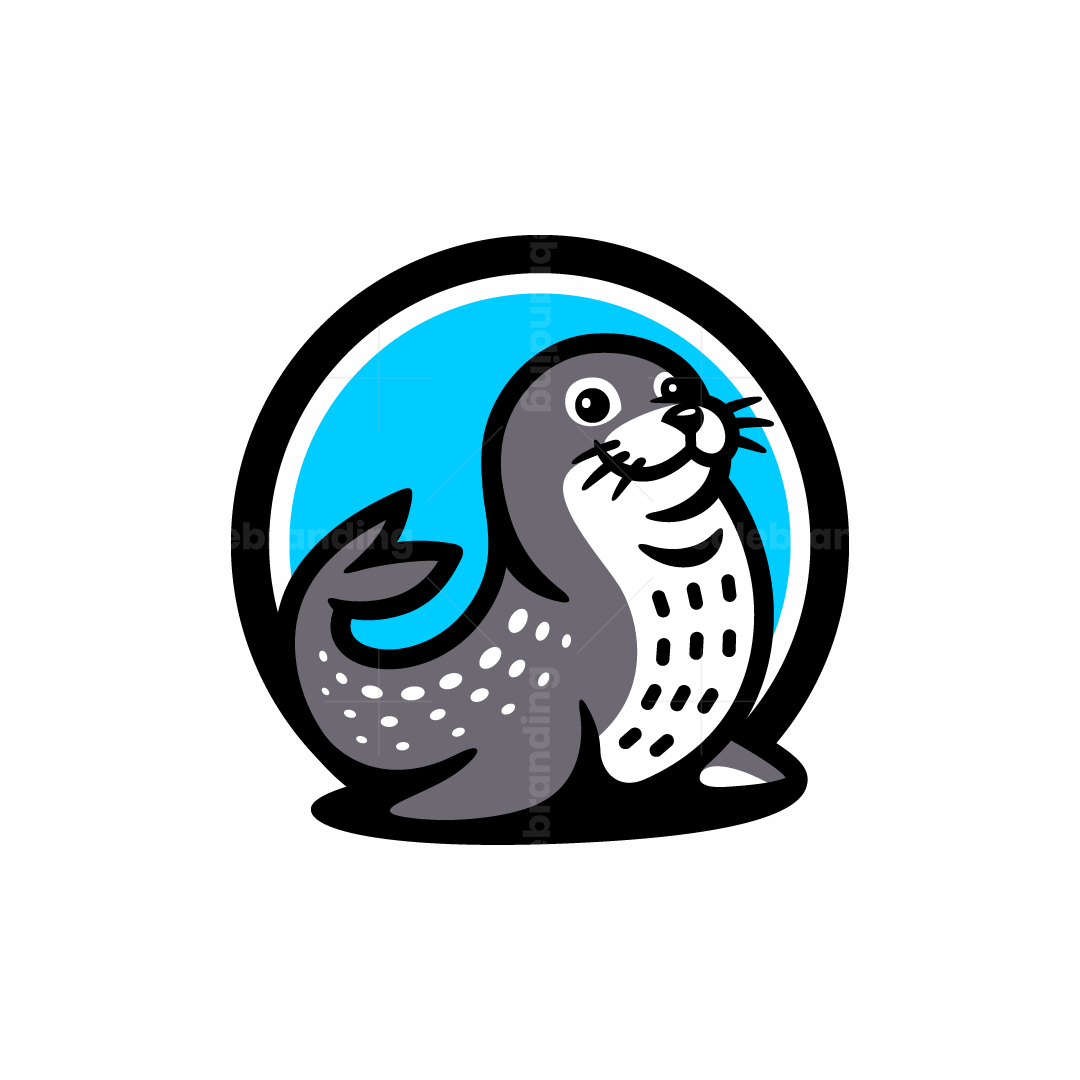 Fun seal mascot cartoon logo | Scalebranding