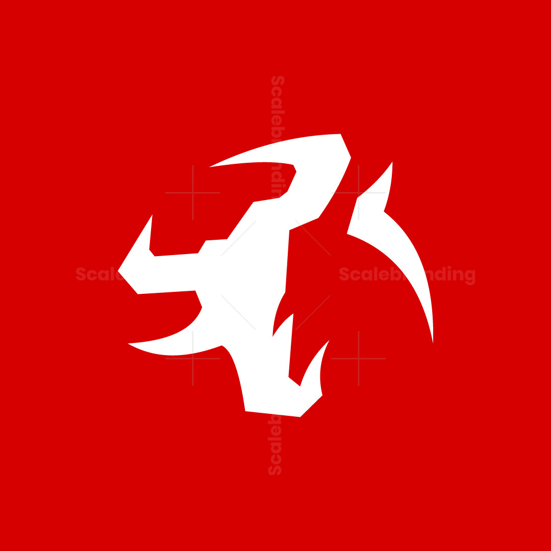 Angry Red Bull Oxen Silhouette Logo Design | Scalebranding