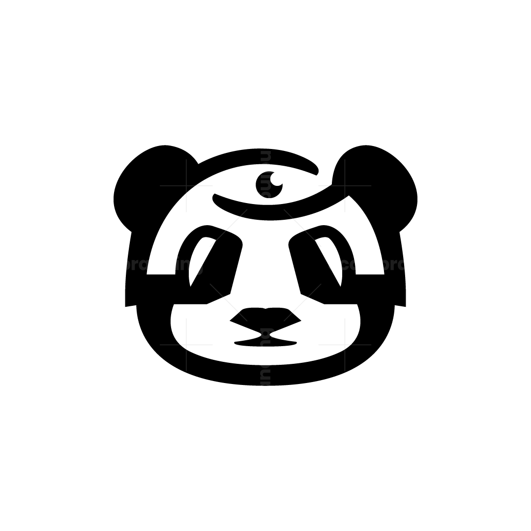 Watching Panda Head Logo Eye Panda Logo | Scalebranding
