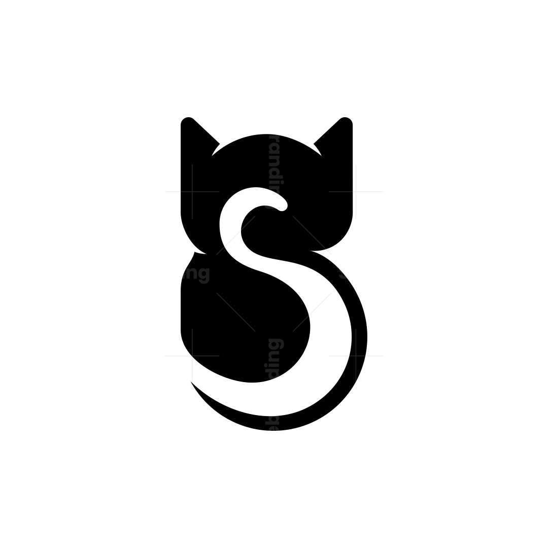Modern Letter S Cat logo | Scalebranding