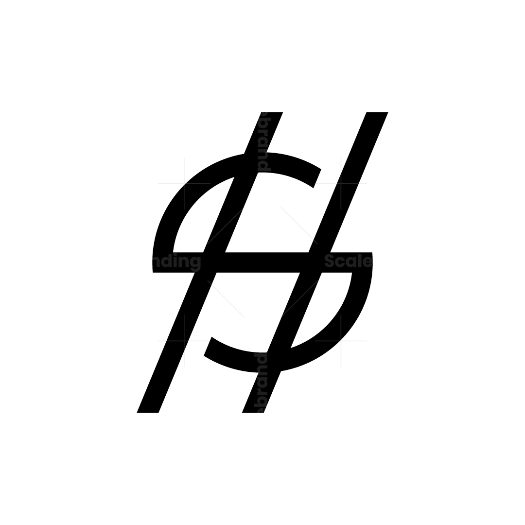 Letters SH Monogram Modern Logo | Scalebranding