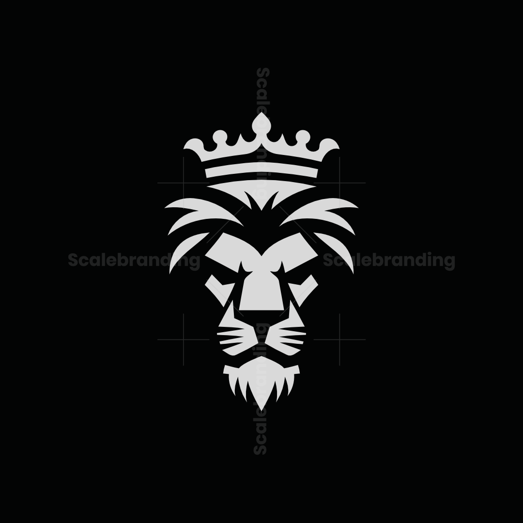 a stylized lions with crown logos | Scalebranding