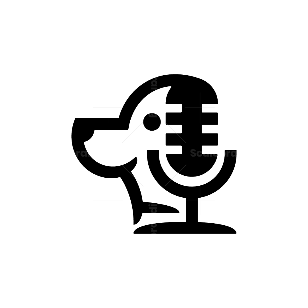 Dog Podcast Pet Mic Logo | Scalebranding