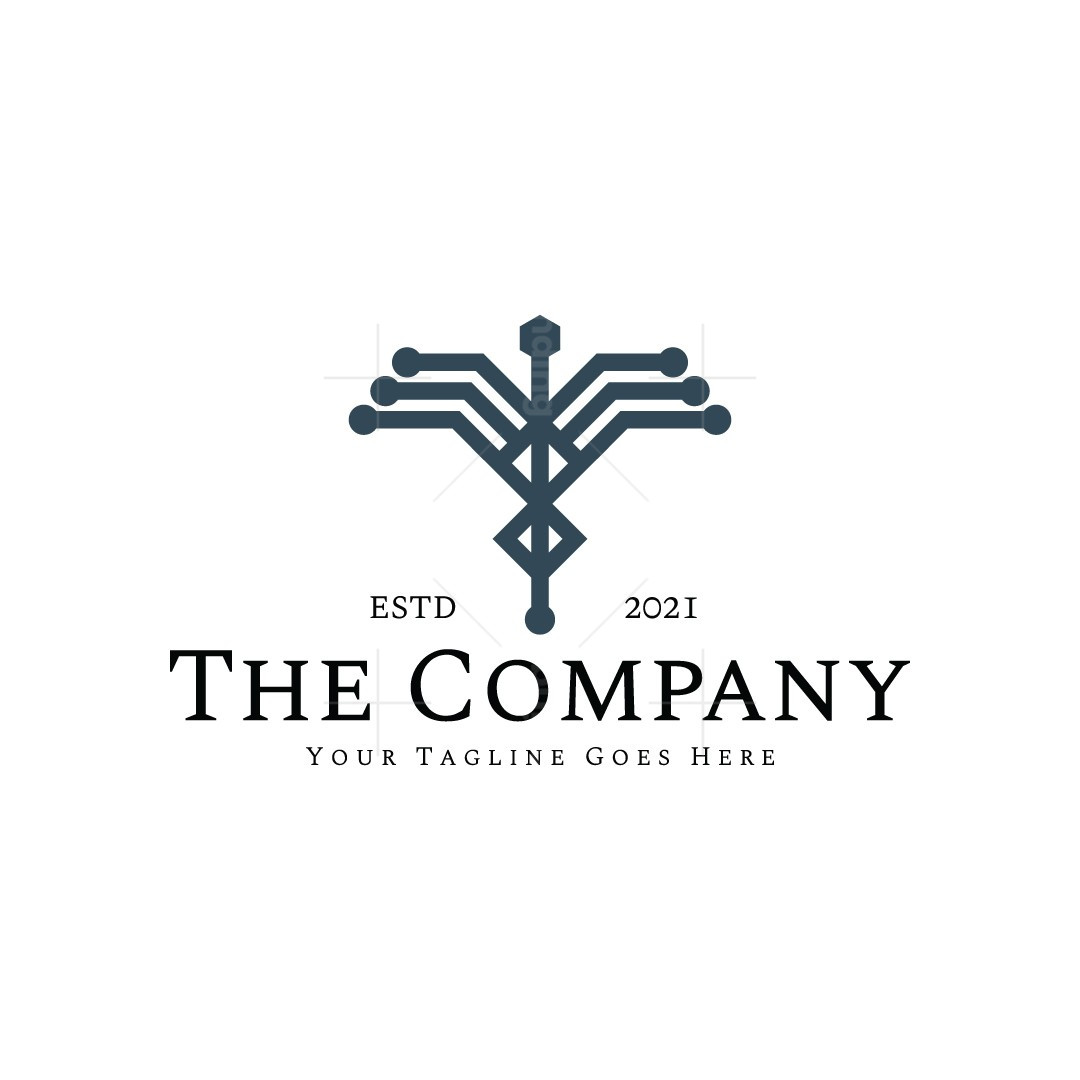 Tech Caduceus Logo | Scalebranding