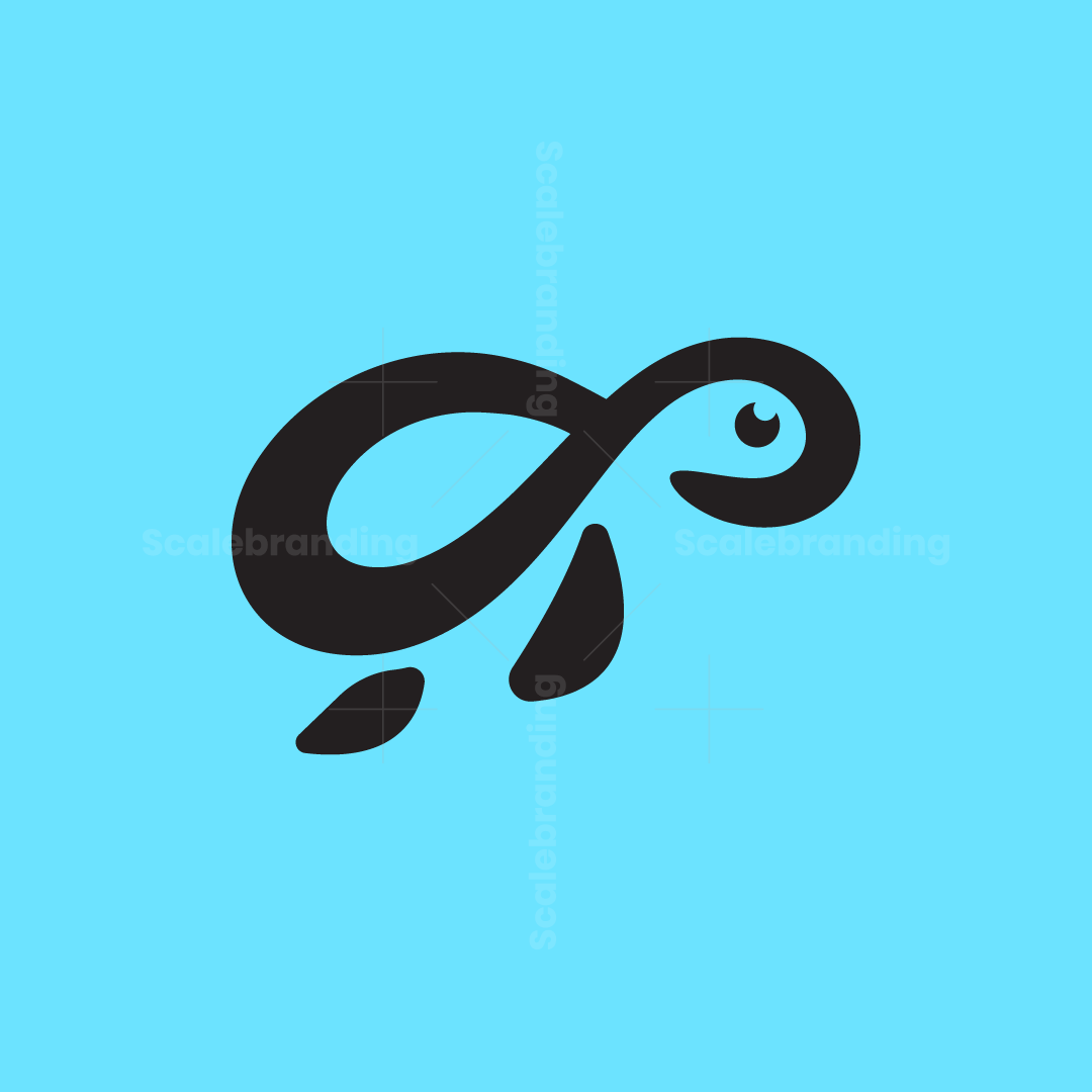 Minimalist Turtle with Infinity logo | Scalebranding