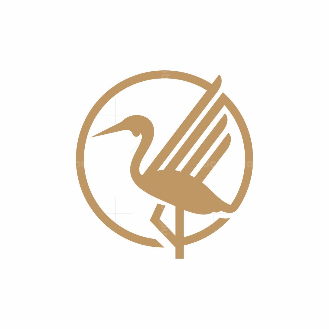 Crane Bird Logo Crane Bird Logo Stock Illustrations – 2,201 Crane