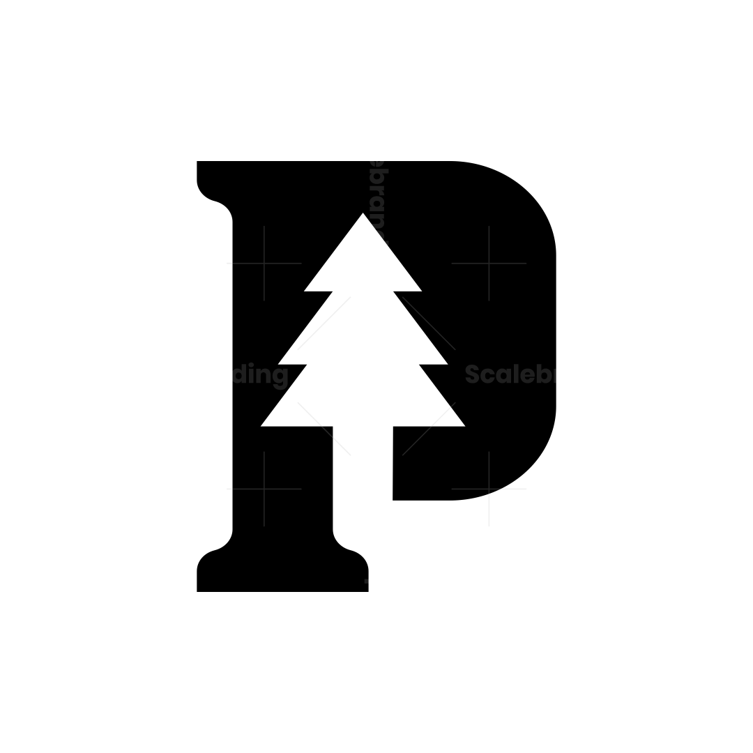 Pine Tree Letter P logo | Scalebranding