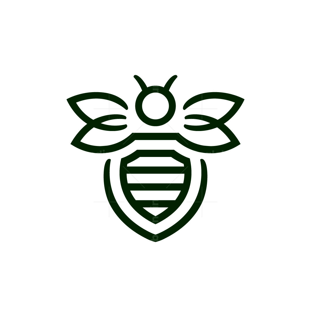 Guarding Bee Logo Shield Bee Logo | Scalebranding