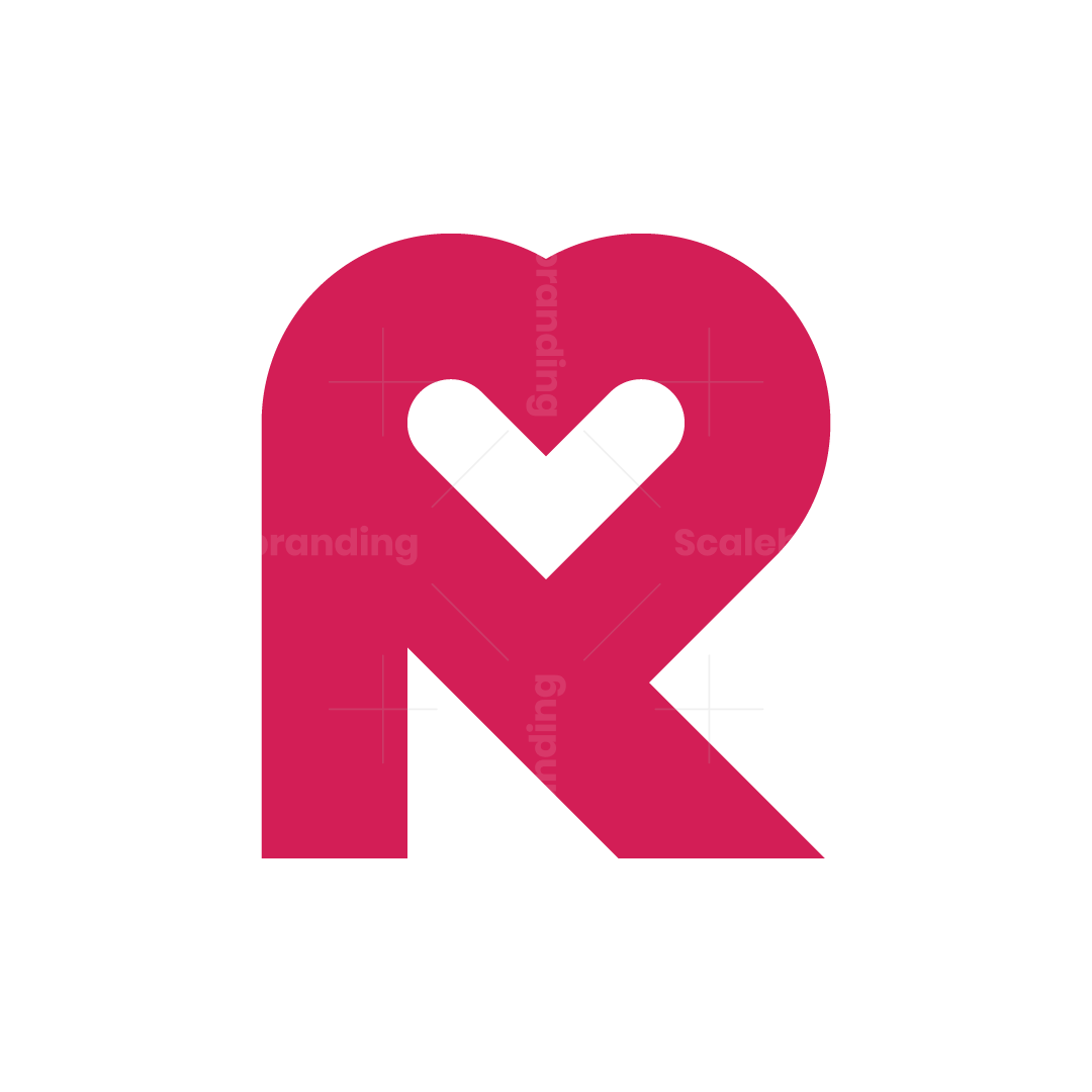 Letter R Love Simple Logo | Scalebranding