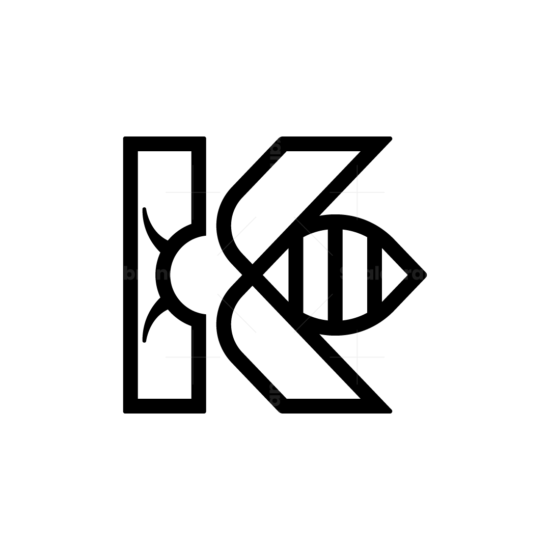 Modern Letter K Bee Logo | Scalebranding