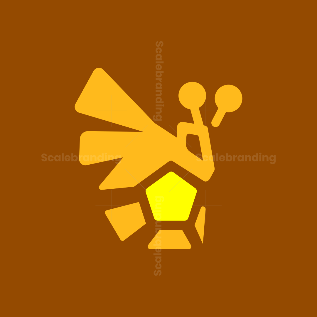 Modern Honey Bee tech Logo | Scalebranding