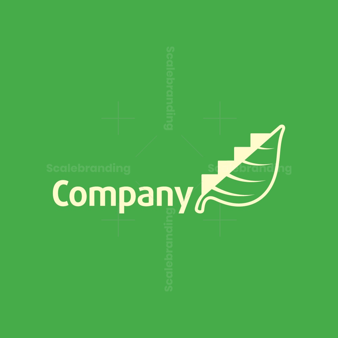 Green Leaf Steps Logo | Scalebranding
