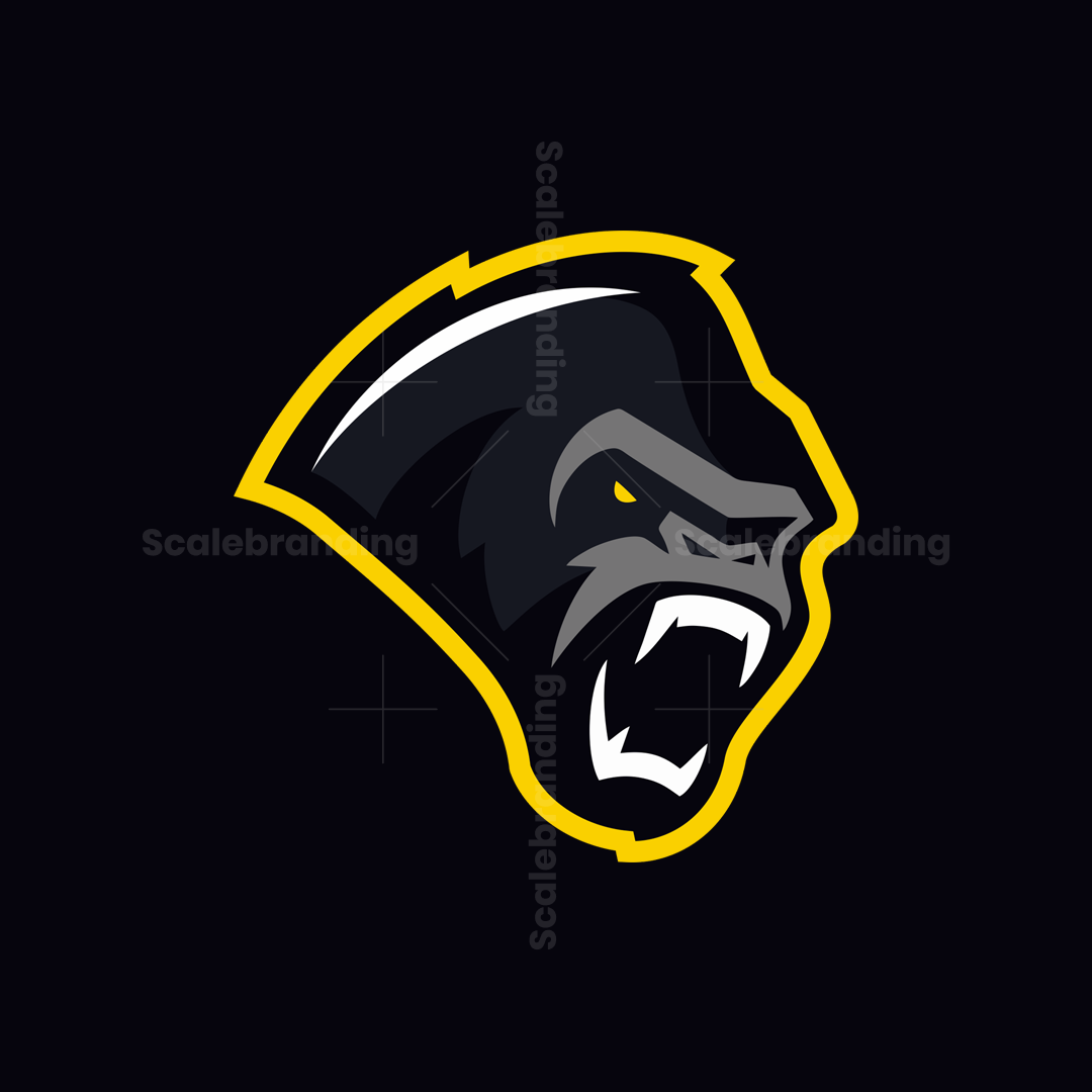 Aggressive Sport Silverback Gorilla Logo | Scalebranding