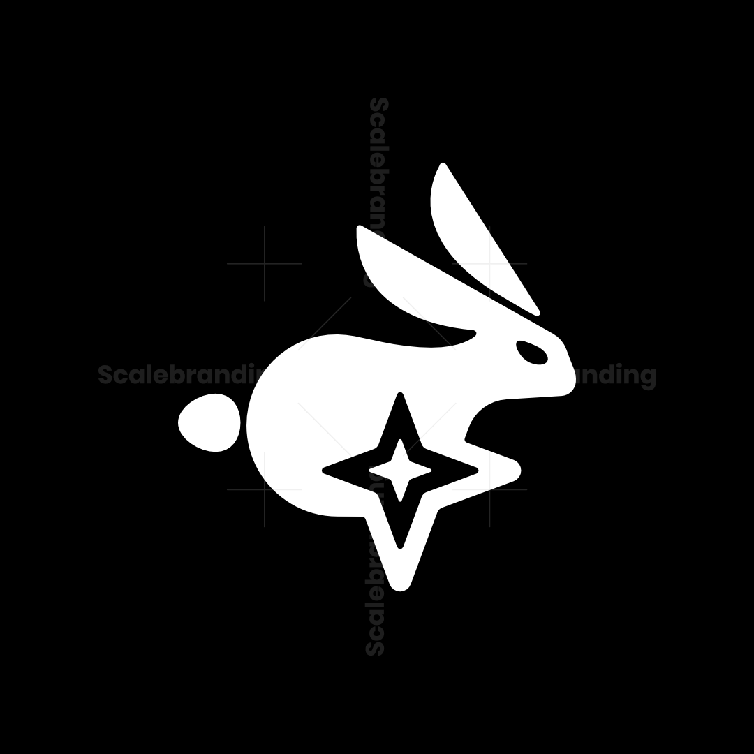Black rabbit star running logo | Scalebranding