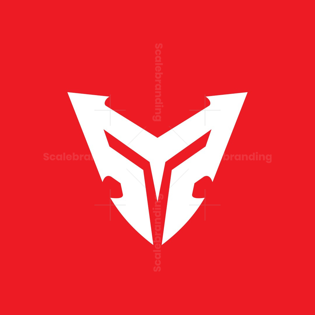 Letter M Spartan/Greek Helmet Esports Logo Design | Scalebranding