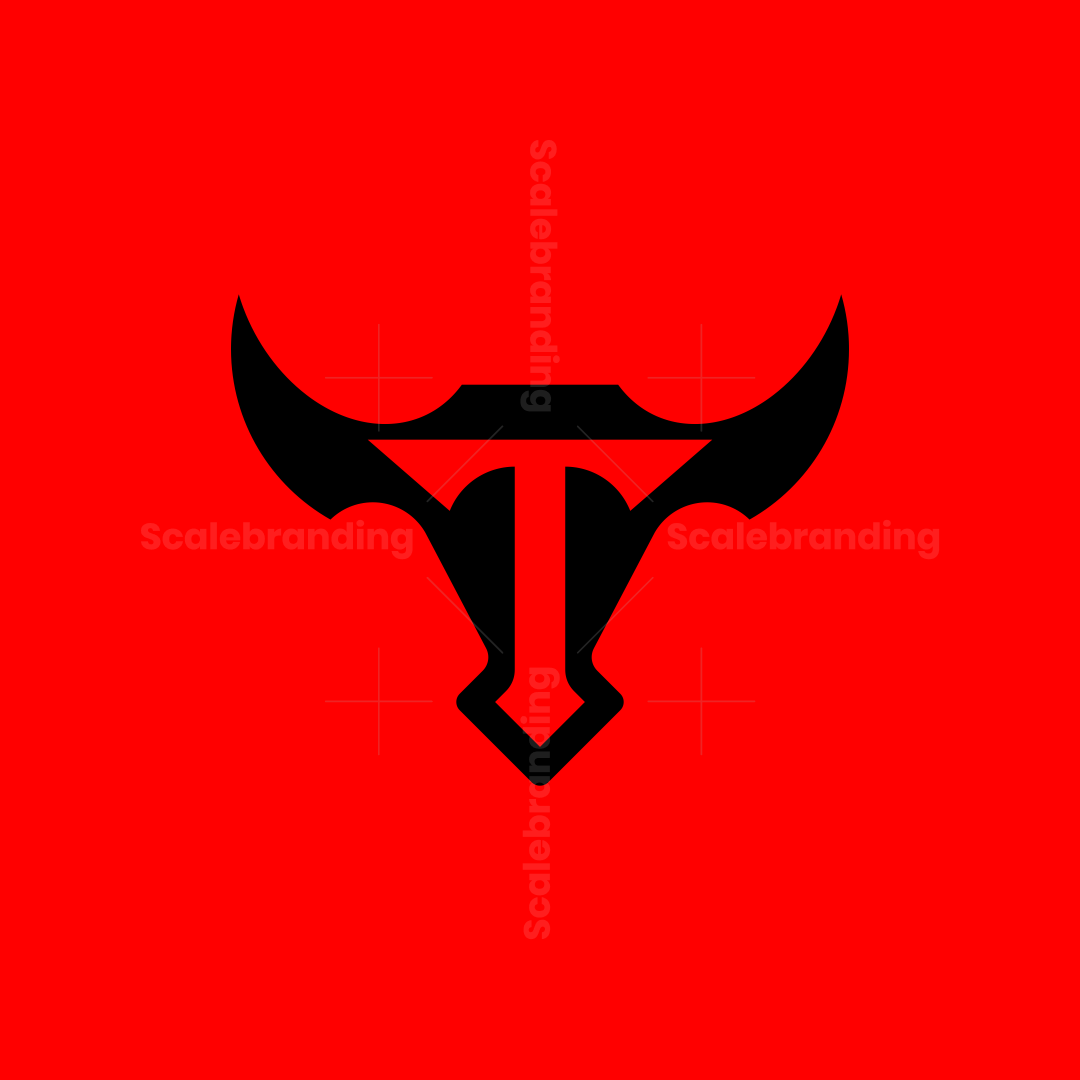 Sporty Bull T Letter Logo | Scalebranding