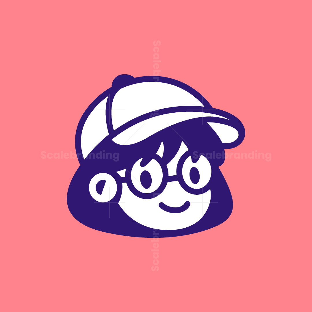 Outlined Cap Little Girl Logo | Scalebranding
