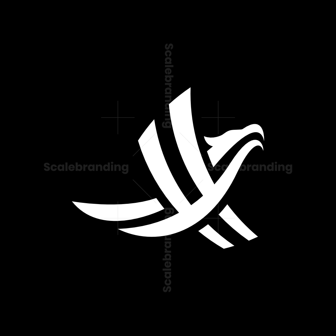 Letter H Flying Hawk Logo | Scalebranding