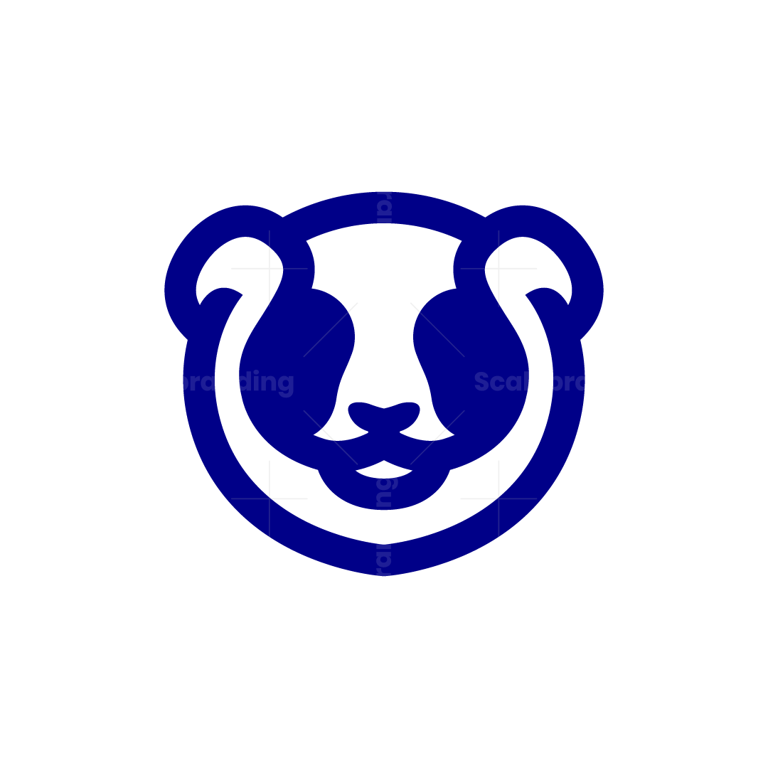 Giant Panda Logo Panda Head Logo Black Cool Panda Logo | Scalebranding