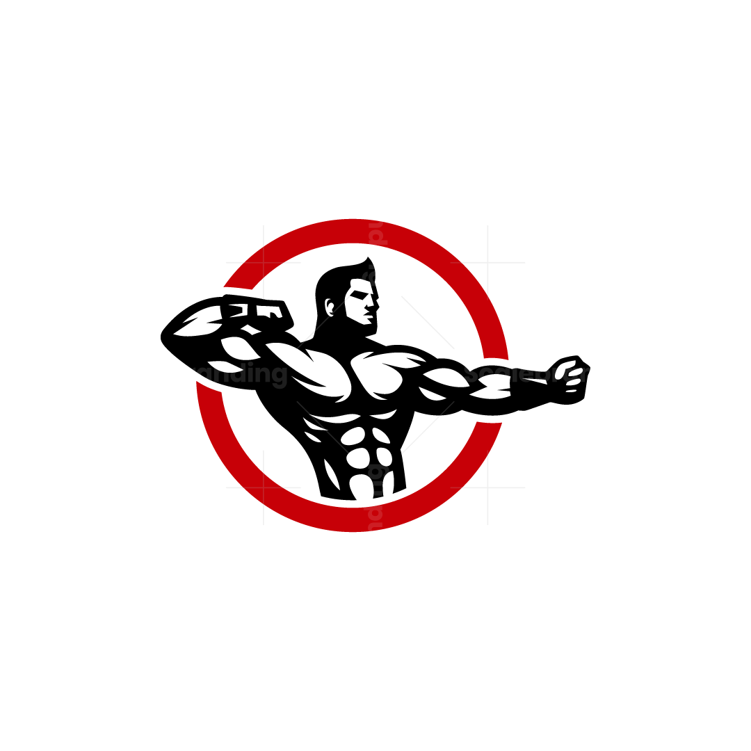 Strong muscular fighter mascot logo | Scalebranding