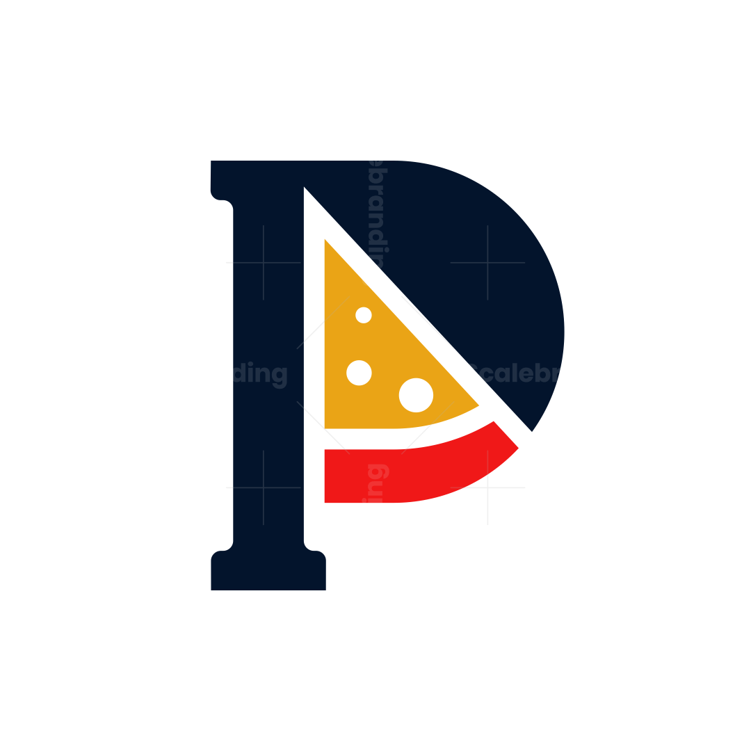 Modern Letter P Pizza logo | Scalebranding