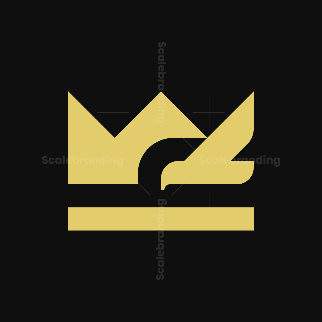 Abstract Crown Bird Geometric Logo | Scalebranding