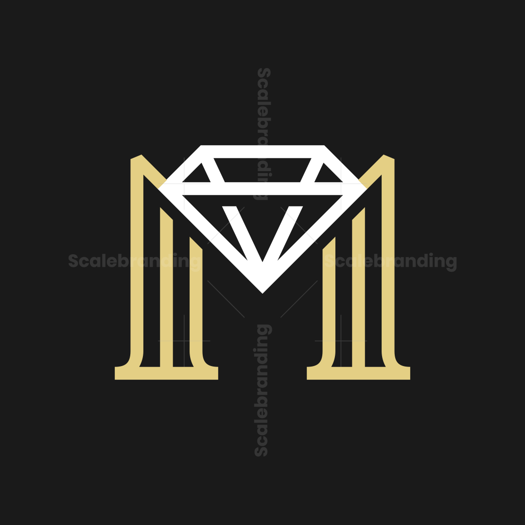 Luxury Letter M Diamond Logo | Scalebranding