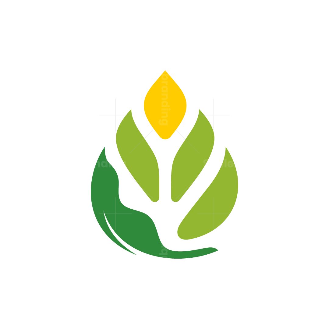 Vibrant Green Leaf with Organic Growth Symbol logo | Scalebranding