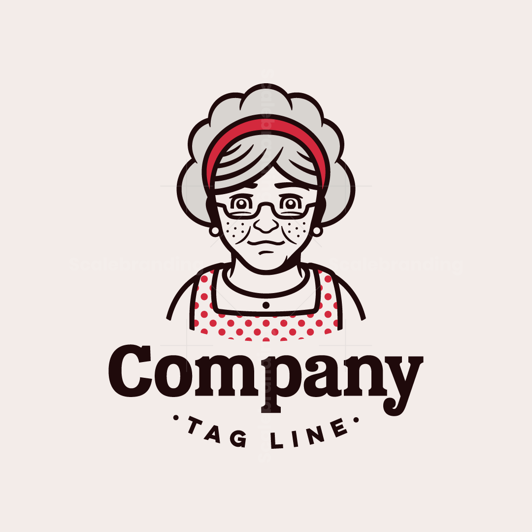 Grandma Cooking Chef Mascot Logo | Scalebranding