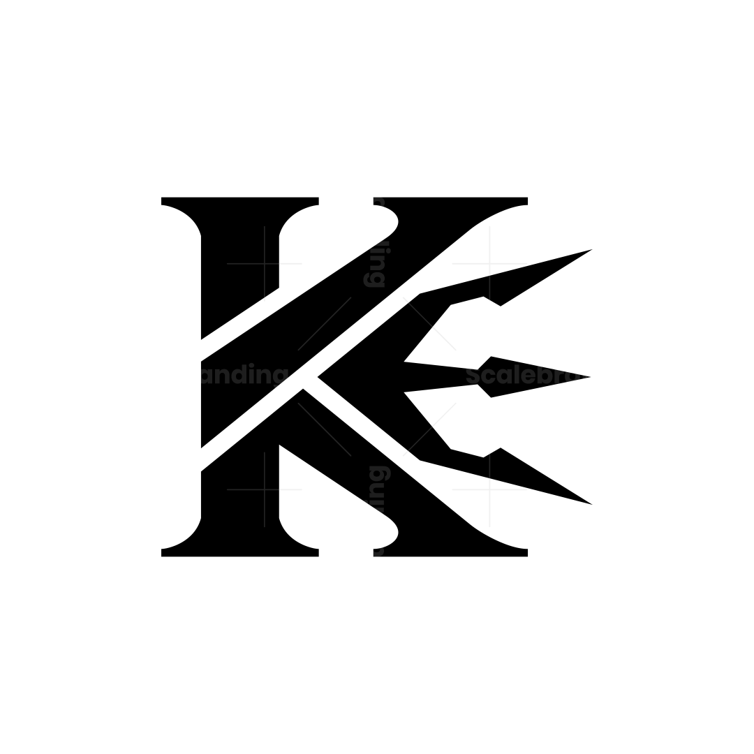Elegant Trident Letter K Logo | Scalebranding