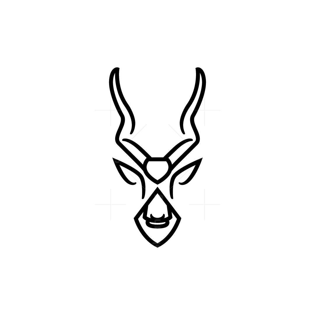 Addax Logo White Antelope Logo | Scalebranding