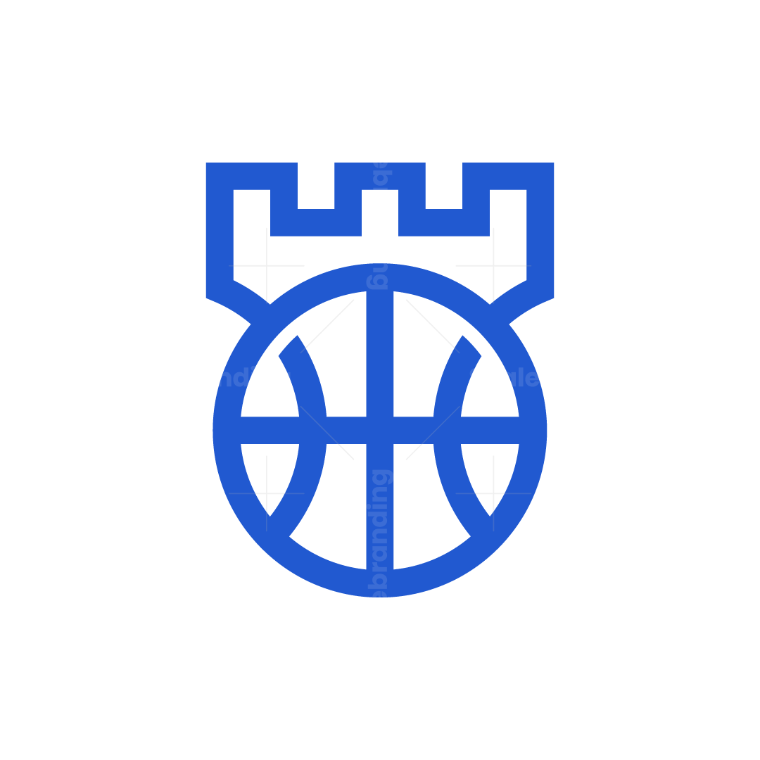 Minimalist Castle Basketball Ball Logo | Scalebranding