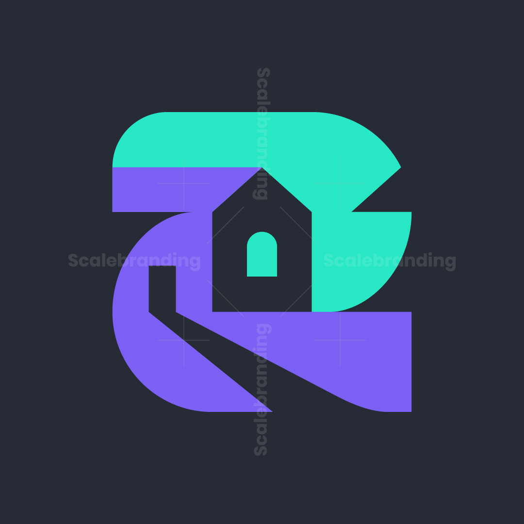 Number Two or Letter Z House Logo | Scalebranding